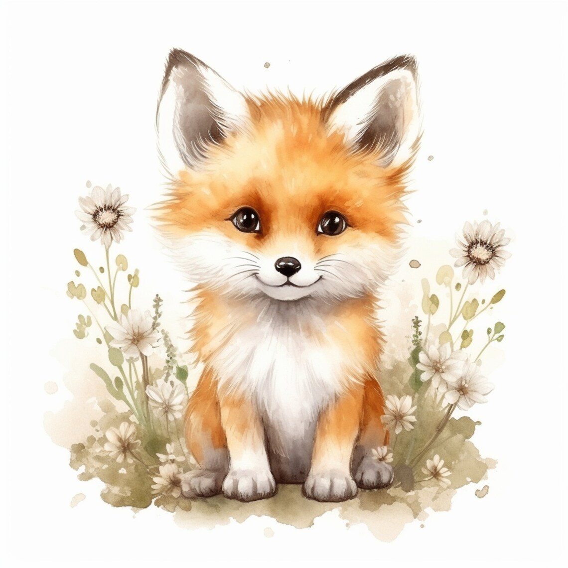 Cute Fox Clip Art Version II, 12 High Quality Images, Digital Download ...