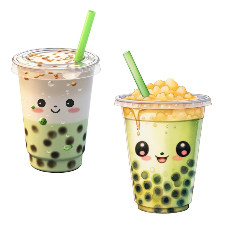 Boba Clip Art, 16 High Quality Images, Digital Download, Digital Paper ...