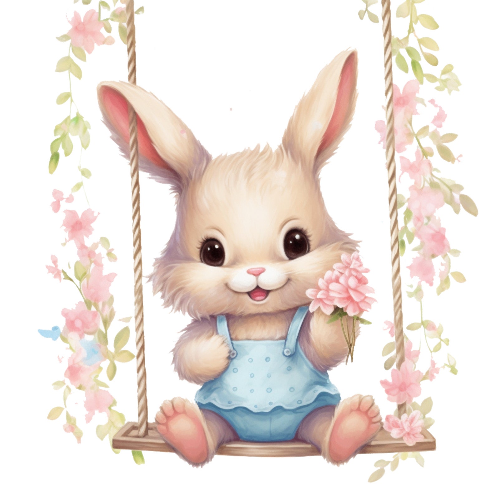 Cute Bunny Clip Art, 12 High Quality Images, Digital Download, Digital ...