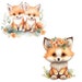 Cute Fox Clip Art Version III, 14 High Quality Images, Digital Download ...