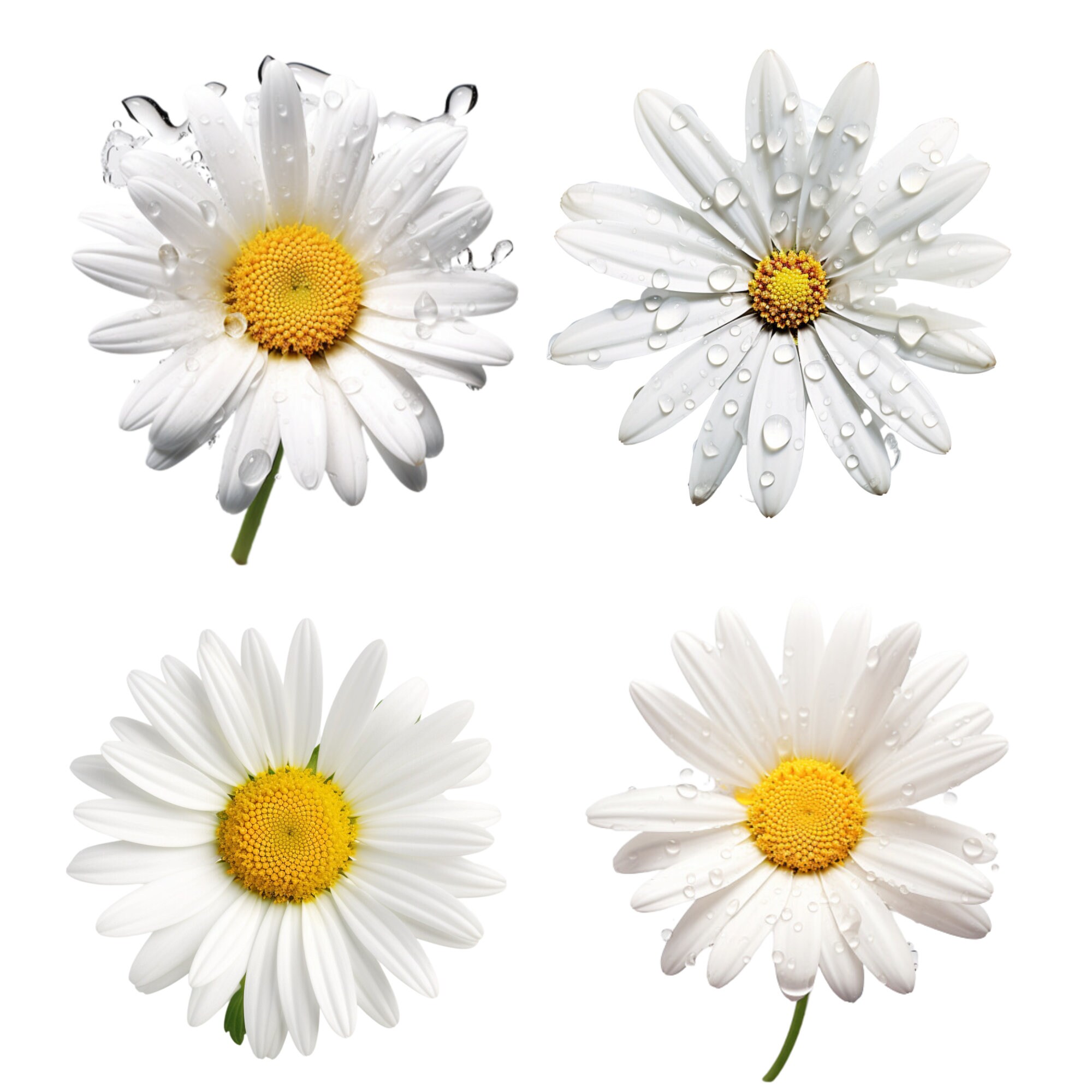 Daisy Flower Clipart, Digital, Spring Flowers, Wildflower, PNG ...