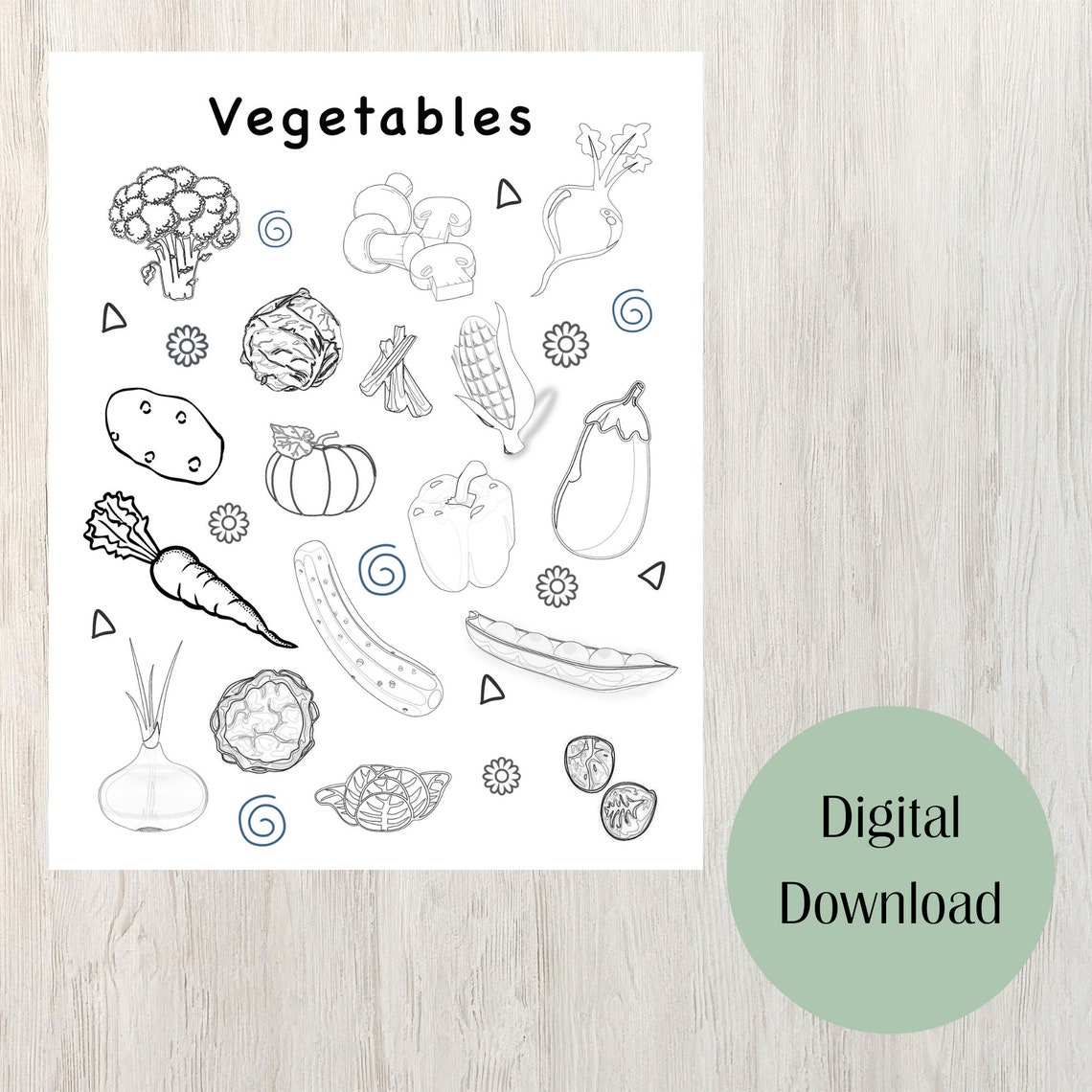 Food Themed Coloring Pages for Children Cute and Entertaining - Etsy