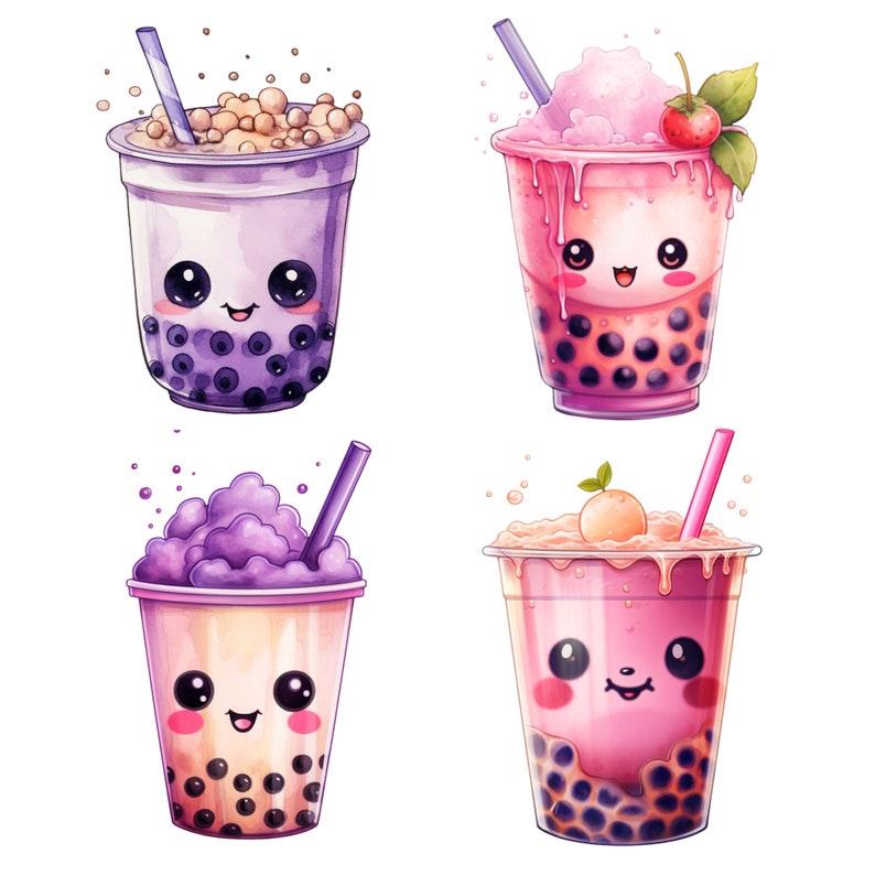 Boba Clip Art, 16 High Quality Images, Digital Download, Digital Paper ...