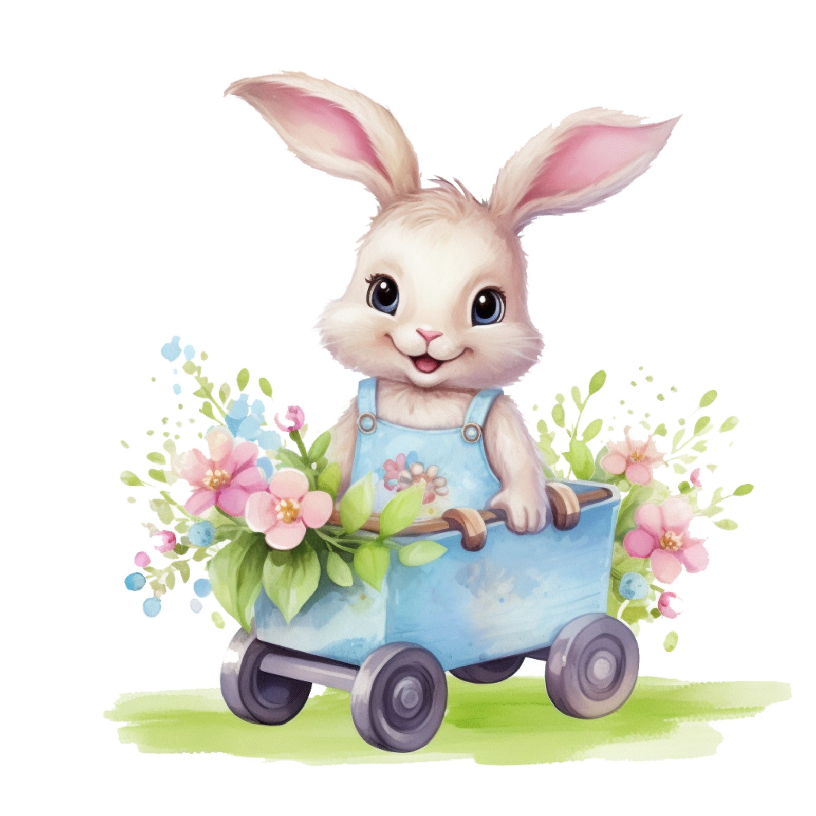 Cute Bunny Clip Art, 12 High Quality Images, Digital Download, Digital ...