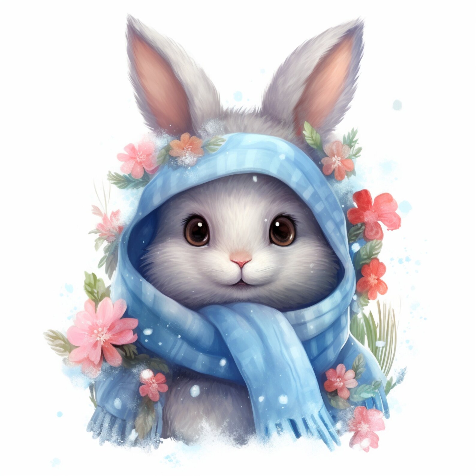 Cute Bunny Clip Art, 12 High Quality Images, Digital Download, Digital ...