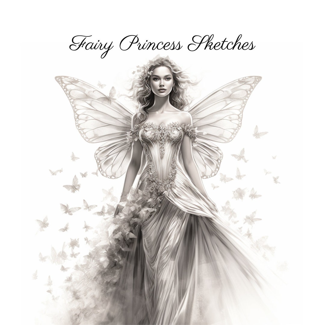 Fairies, Black and White, Digital Download, Clip Art, Journals ...