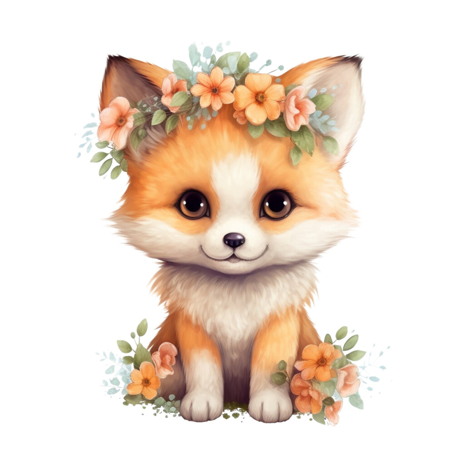 Cute Fox Clip Art Version II, 12 High Quality Images, Digital Download ...