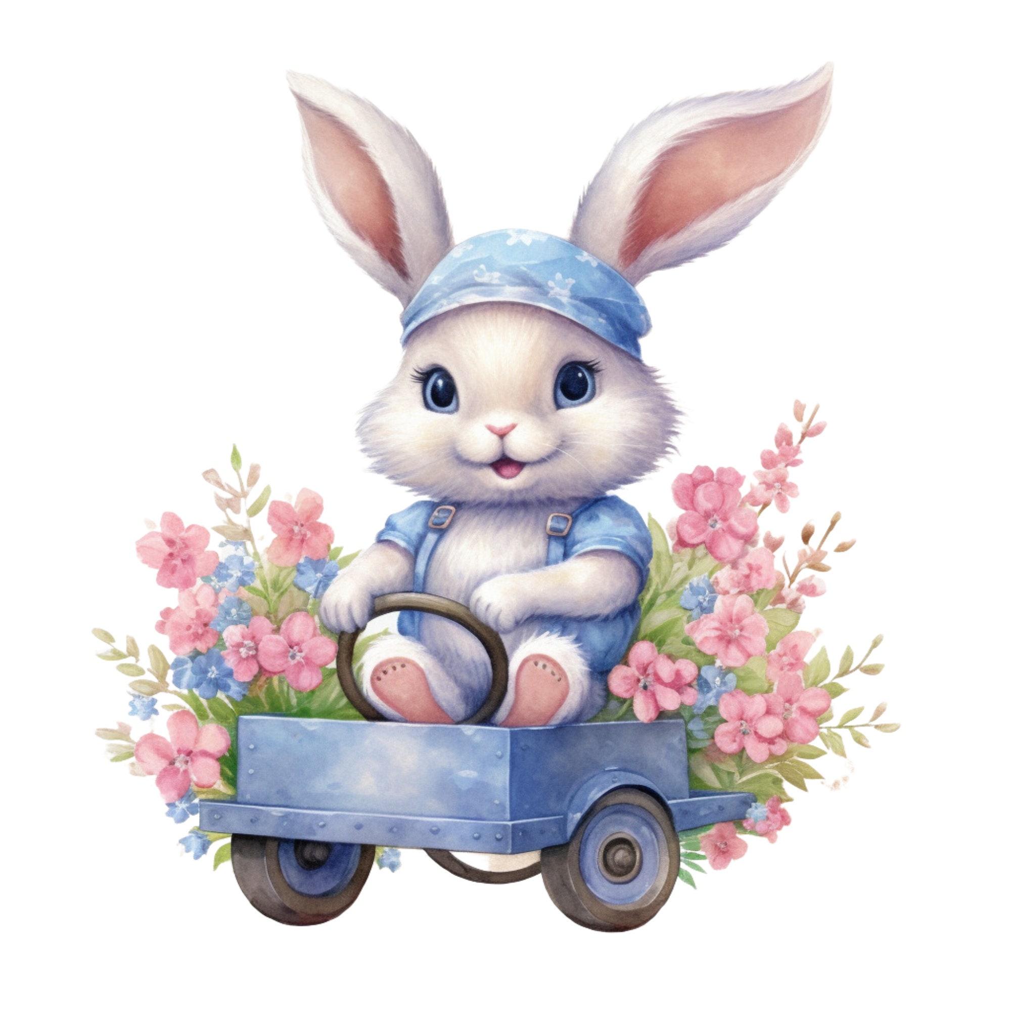 Cute Bunny Clip Art, 12 High Quality Images, Digital Download, Digital ...