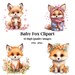 Cute Fox Clip Art Version II, 12 High Quality Images, Digital Download ...