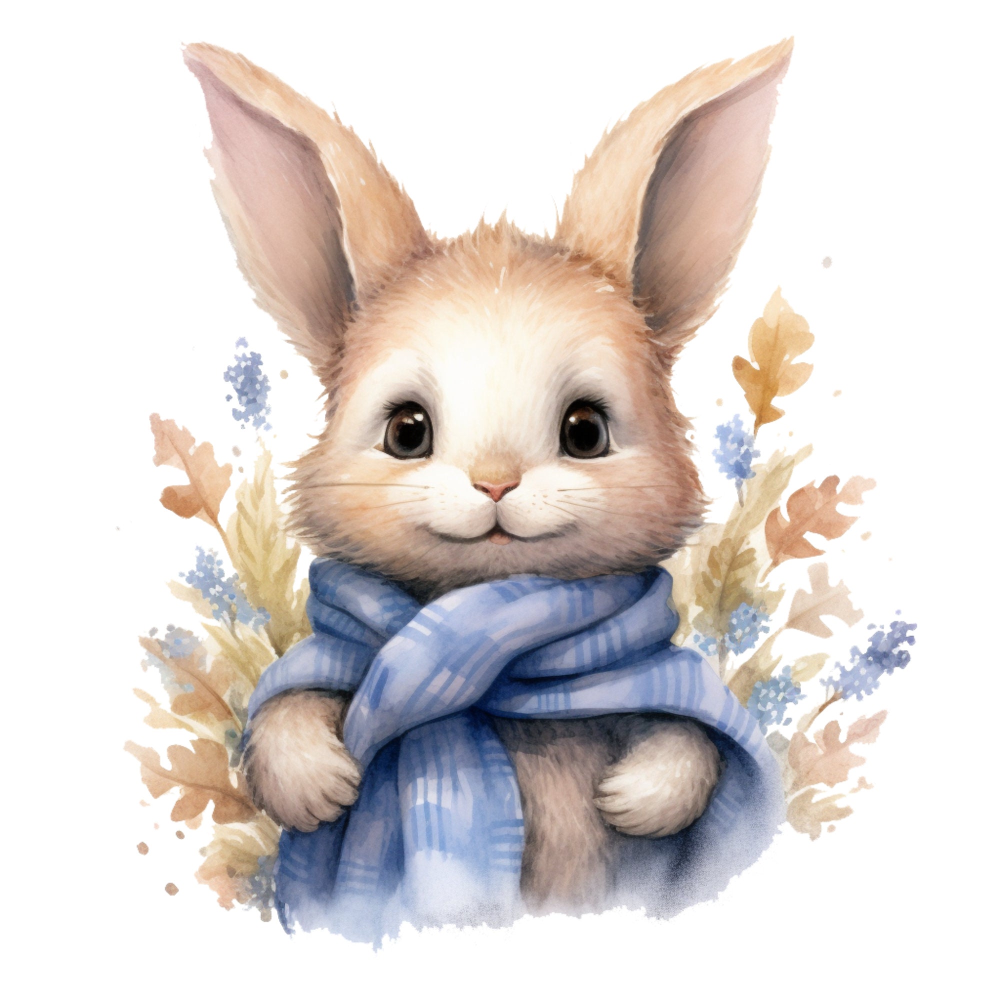 Cute Bunny Clip Art, 12 High Quality Images, Digital Download, Digital ...