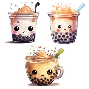 Boba Clip Art, 16 High Quality Images, Digital Download, Digital Paper ...