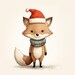 Christmas Foxes Clip Art, 15 High Resolution PNG Images, Digital ...