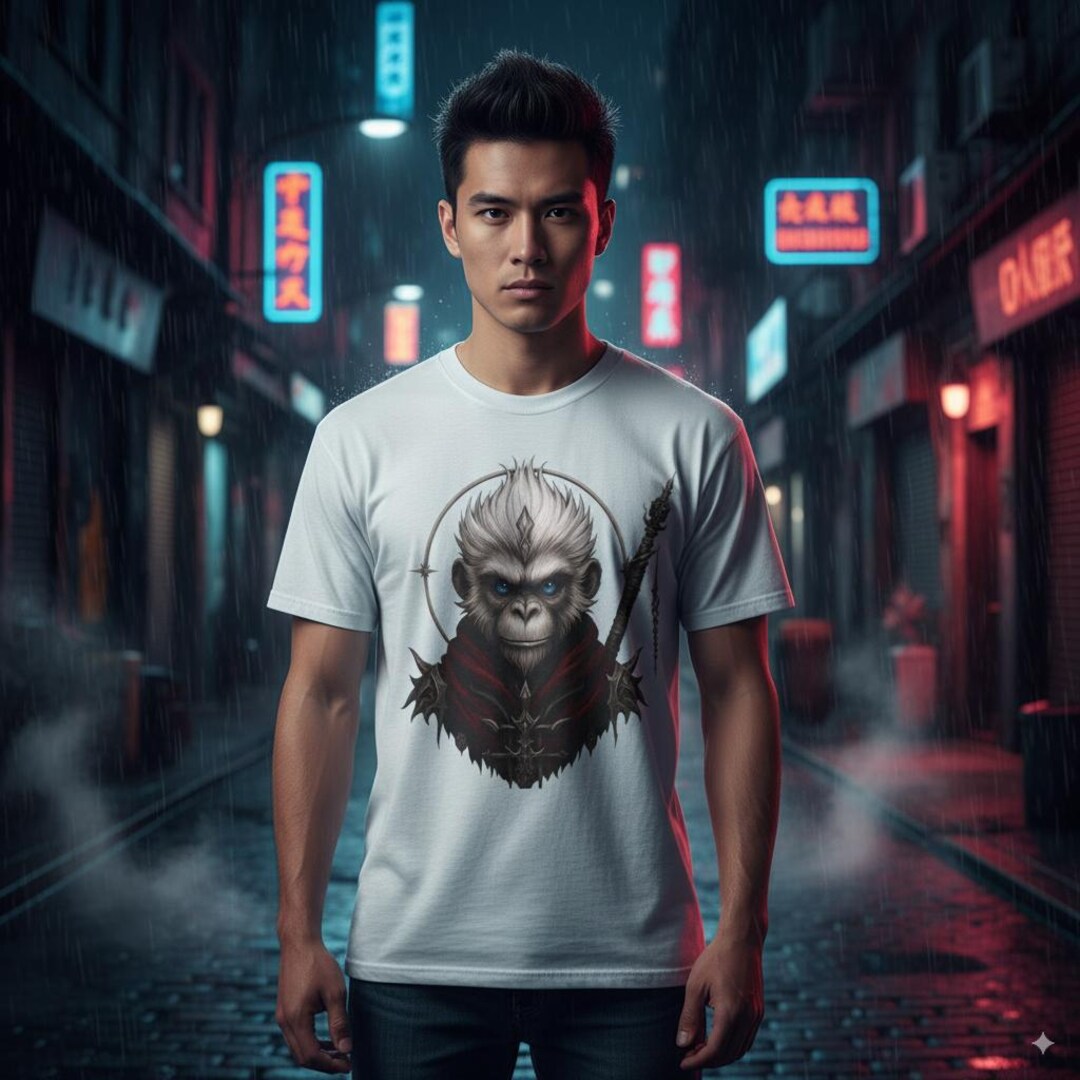 Sun Wukong Face T-shirt Monkey King Portrait Chinese Myth Warrior ...