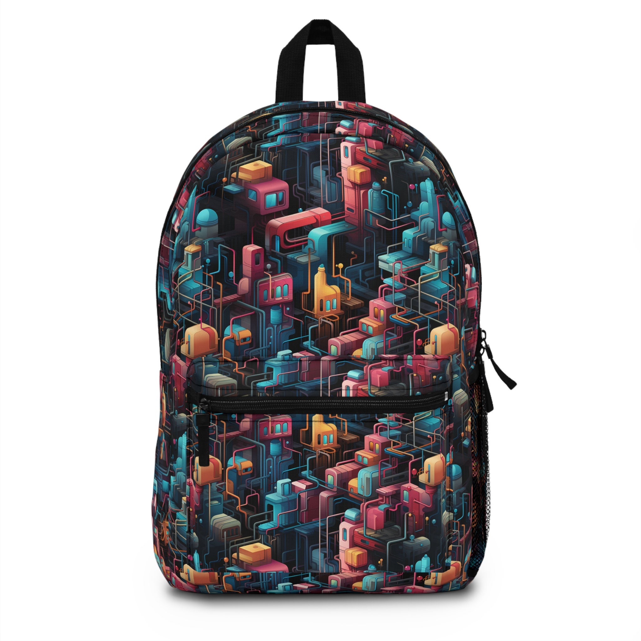 Cyberpunk Laptop fashionable Backpack Matrix Themed