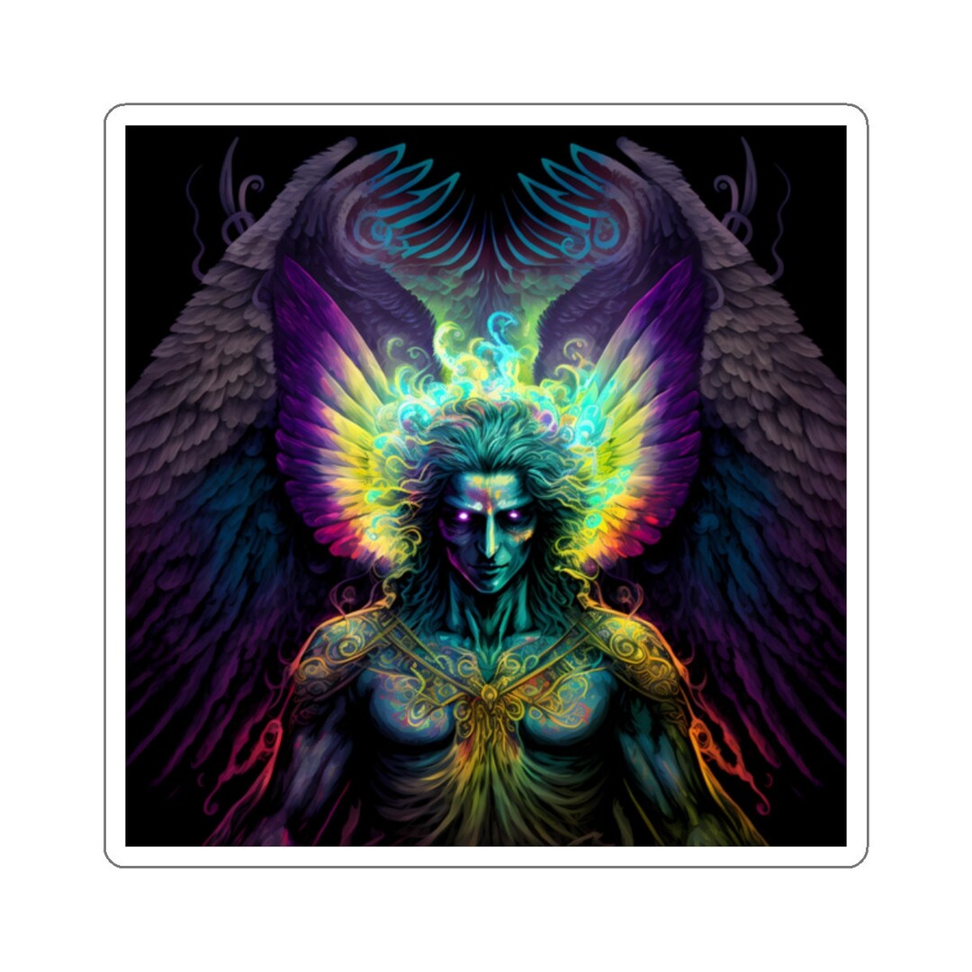 Psychedelic Angel Vinyl Kiss-cut Stickers - Etsy