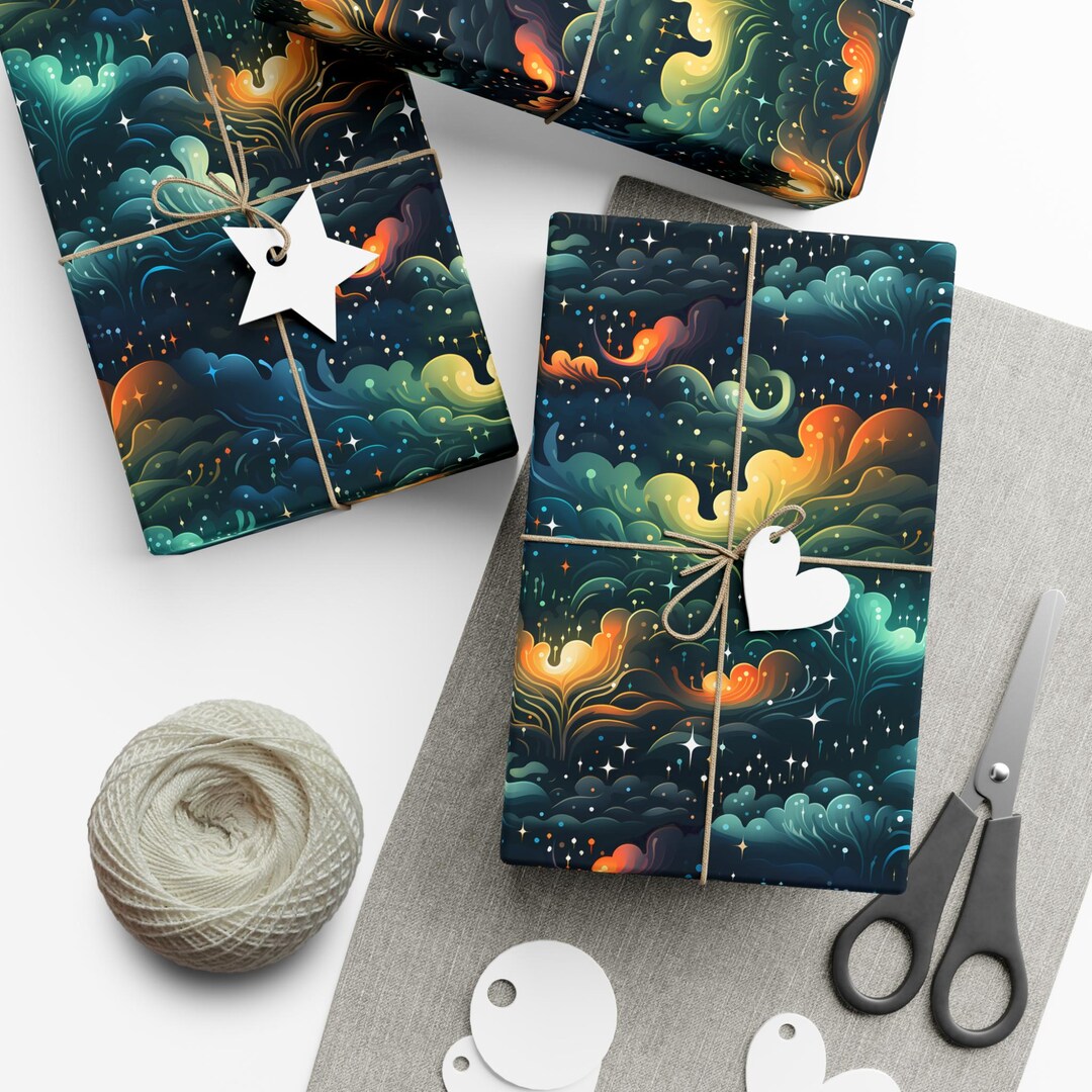 Colorful, Artsy Storm Gift Wrap Papers - Etsy