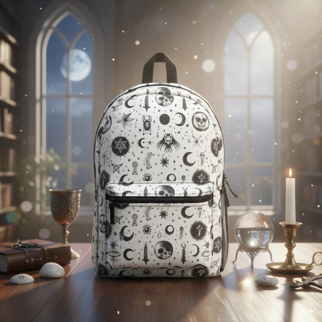 Gothic Skulls and Moons Backpack - Etsy
