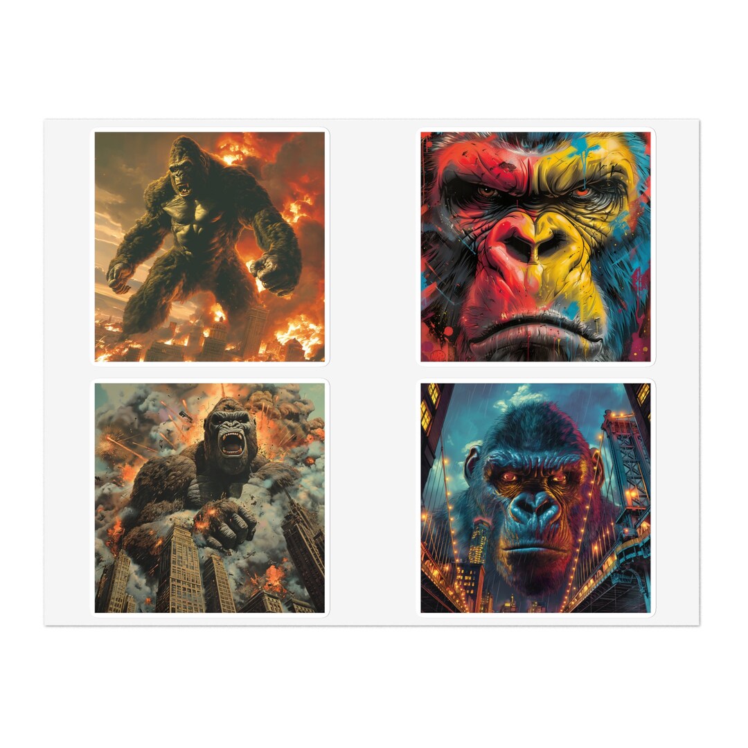 King Kong Vinyl Sticker 10 Sheet Bundle - Etsy