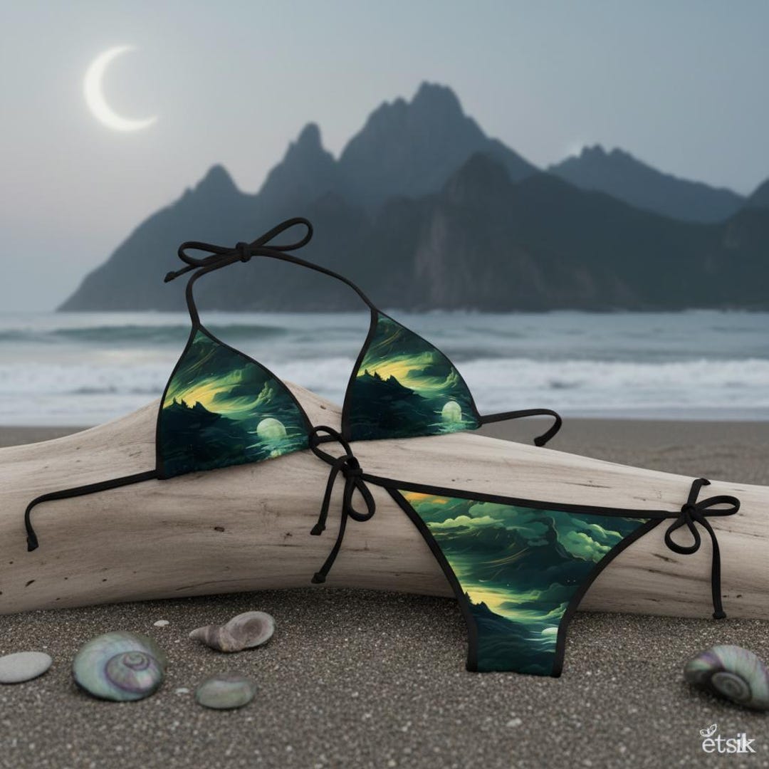 Oceanic Mountain Bikini - Nature-inspired Scenic Sporty Sexy Swimwear ...