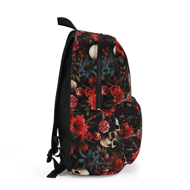 Gothic Red Roses and Skulls Backpack - Etsy