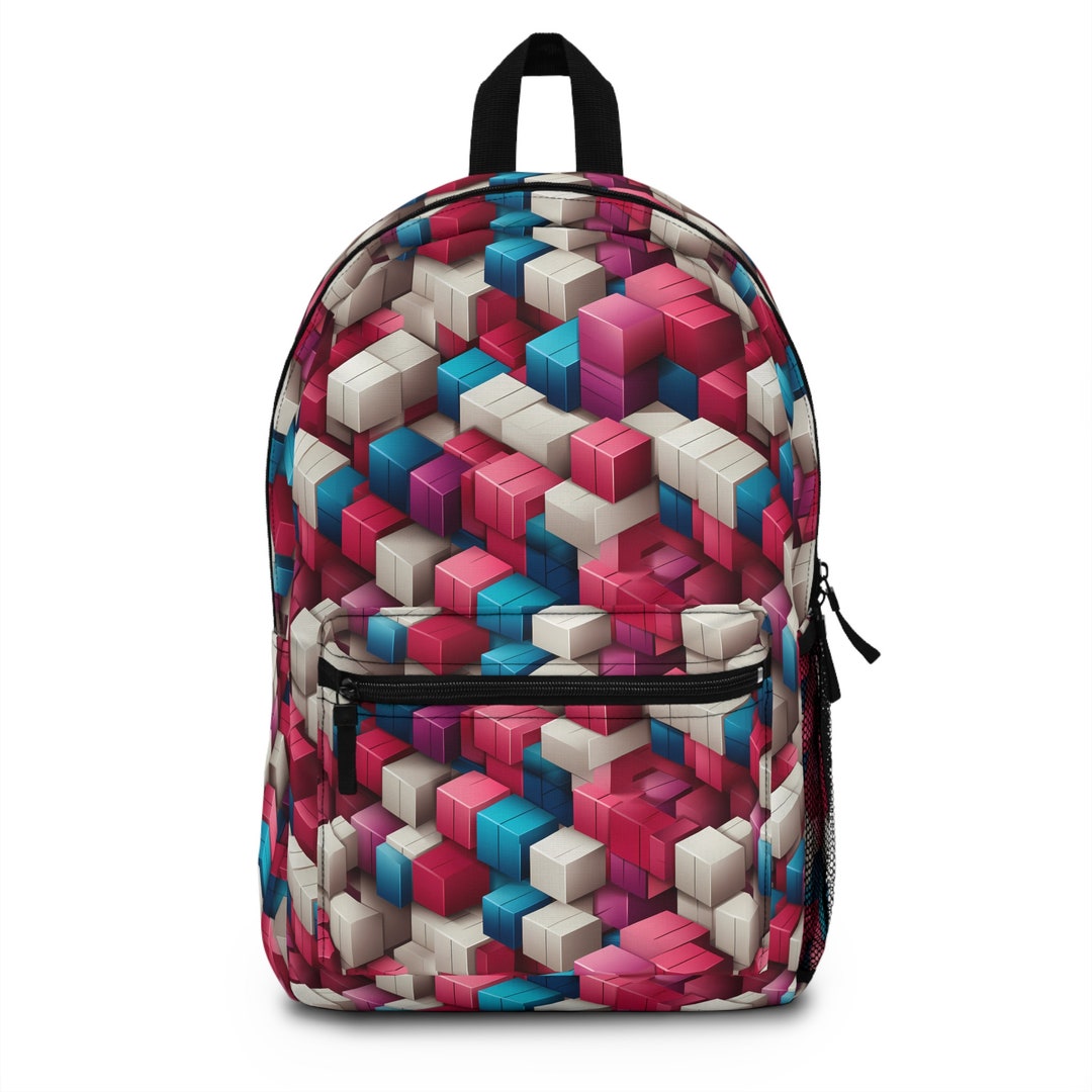 Colorful Geometry Shapes Backpack - Etsy