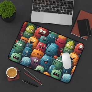 Colorful Cartoon Monster Desk Mat for Kids - Etsy