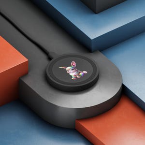 Quake Wireless Charger With Cute Rainbow Bunny Design Fast Charging Pad ...