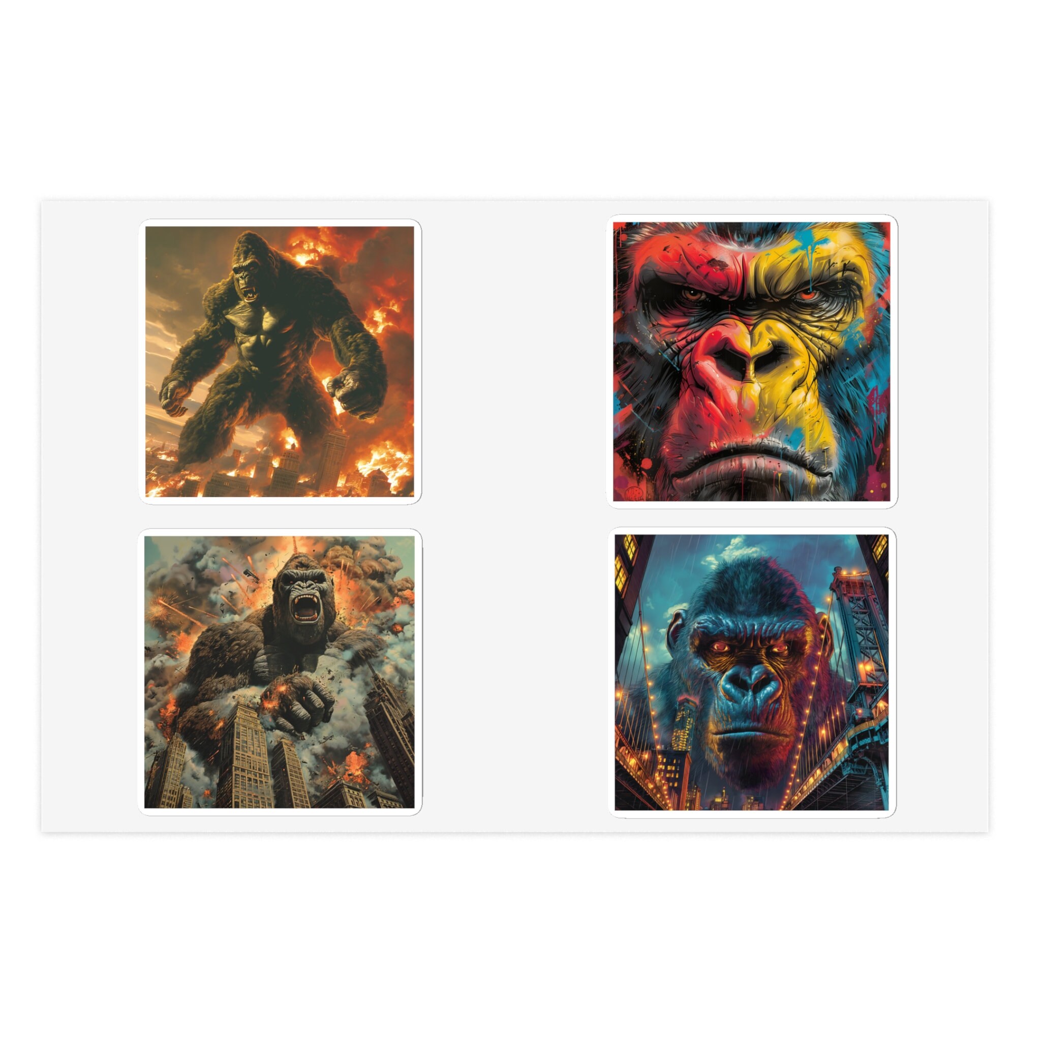 King Kong Vinyl Sticker 10 Sheet Bundle - Etsy