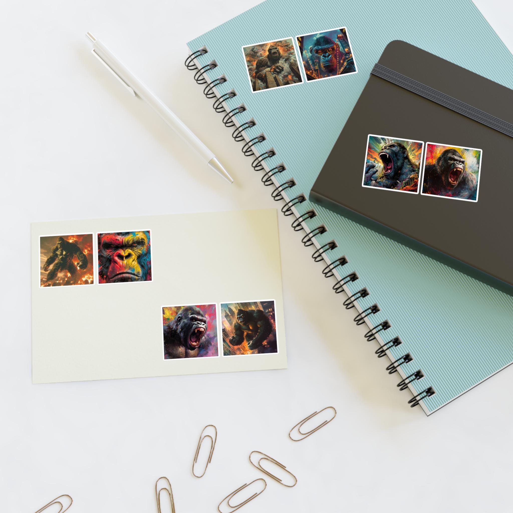 King Kong Sticker Sheet Epic Gorilla Stickers for Journals, Crafts, and ...