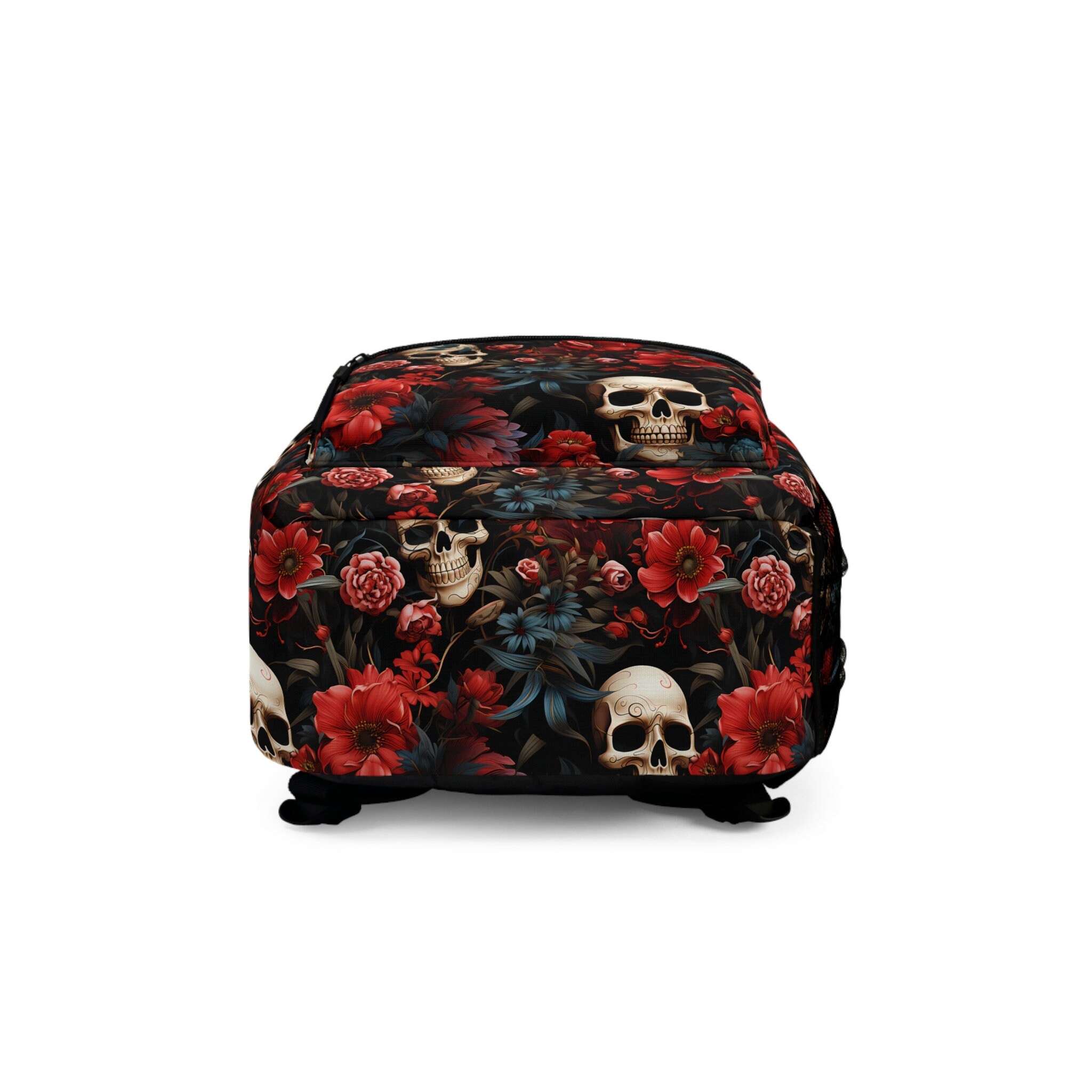 Gothic Red Roses and Skulls Backpack - Etsy
