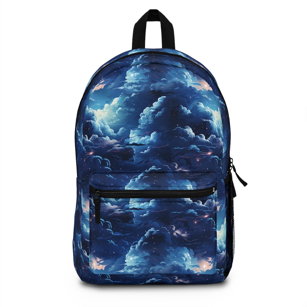 Celestial Blue Clouds Backpack - Dreamy Night Sky Design - Etsy