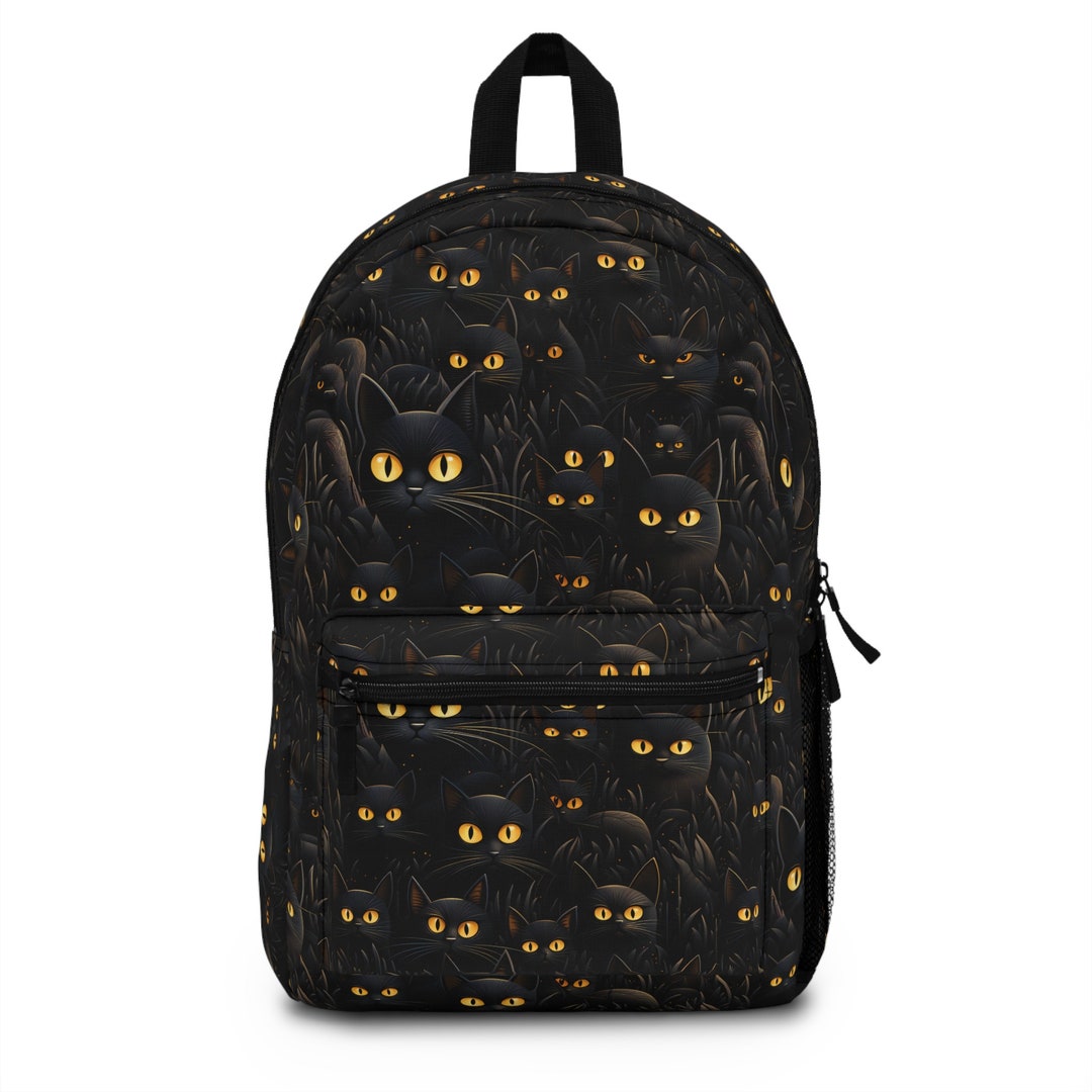 A Family of Black Cats Backpack - Etsy