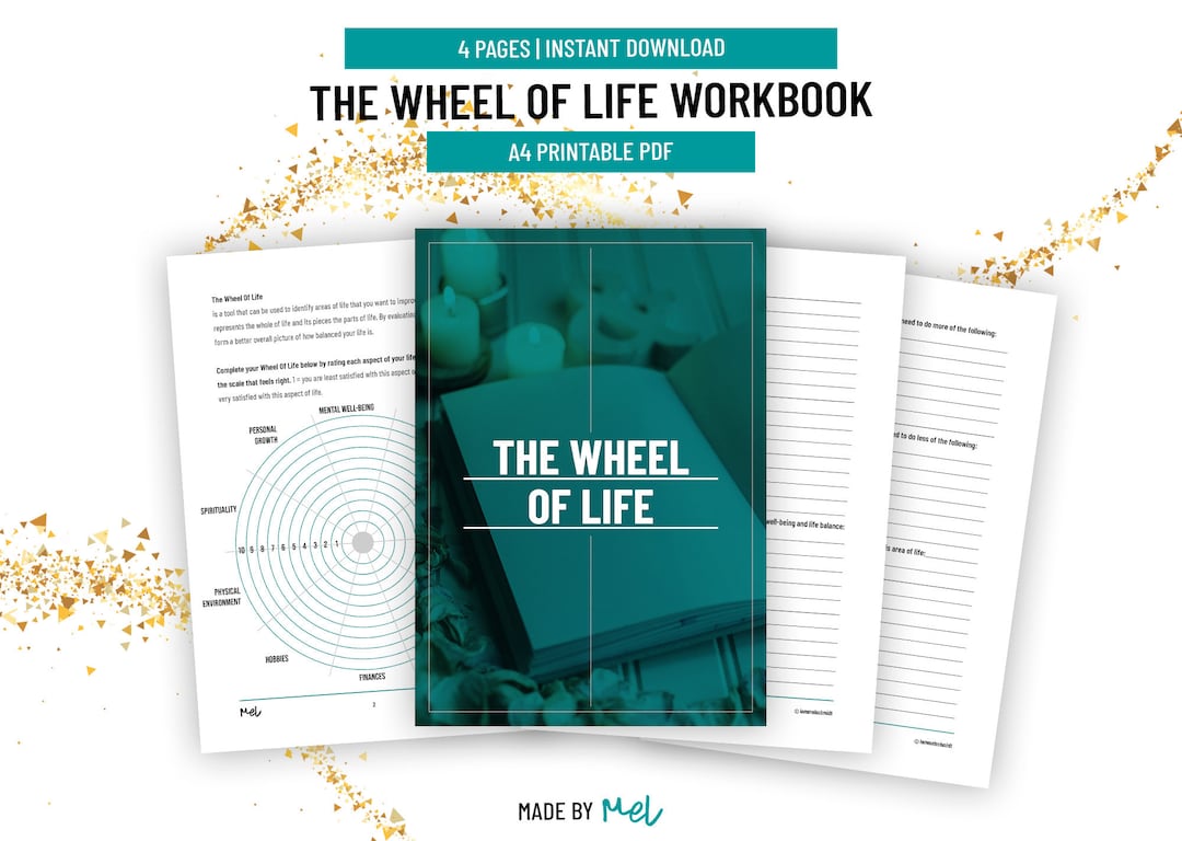 The Wheel of Life Planner, Printable Planner, Life Circle, Self ...