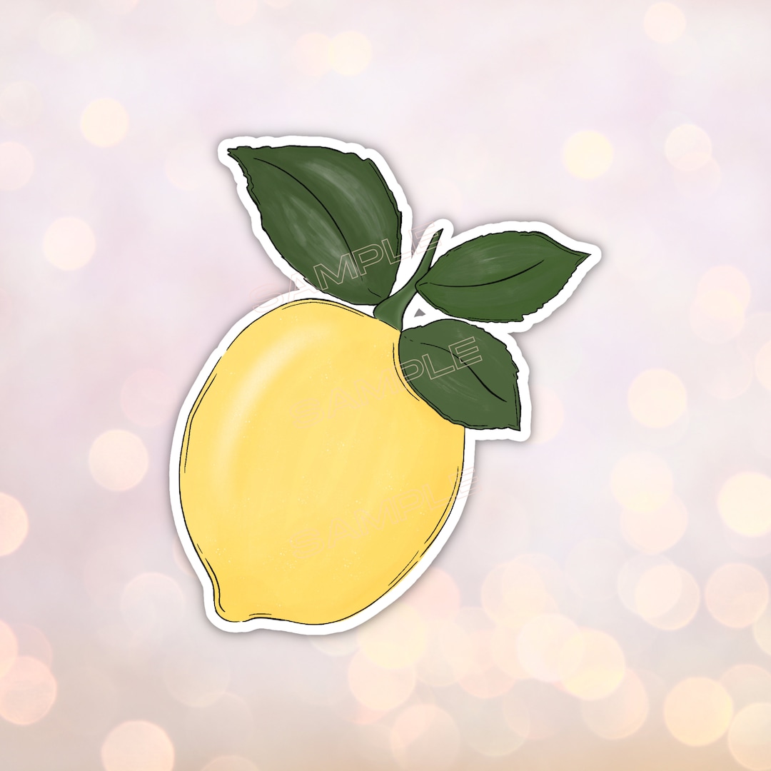 Lemon DIGITAL STICKER Cute Lemon Sticker Cute Gift Lemon - Etsy
