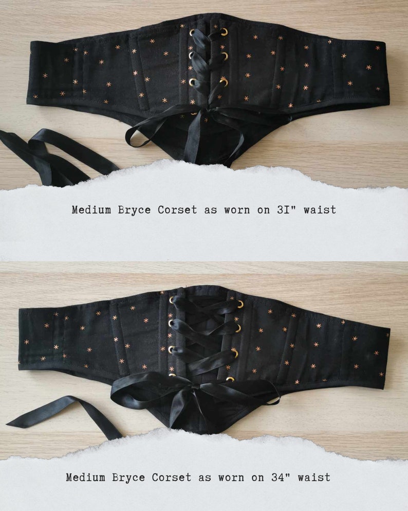 Bryce Corset Belt in Pineneedle Reversible Underbust Swiss Waist Style ...