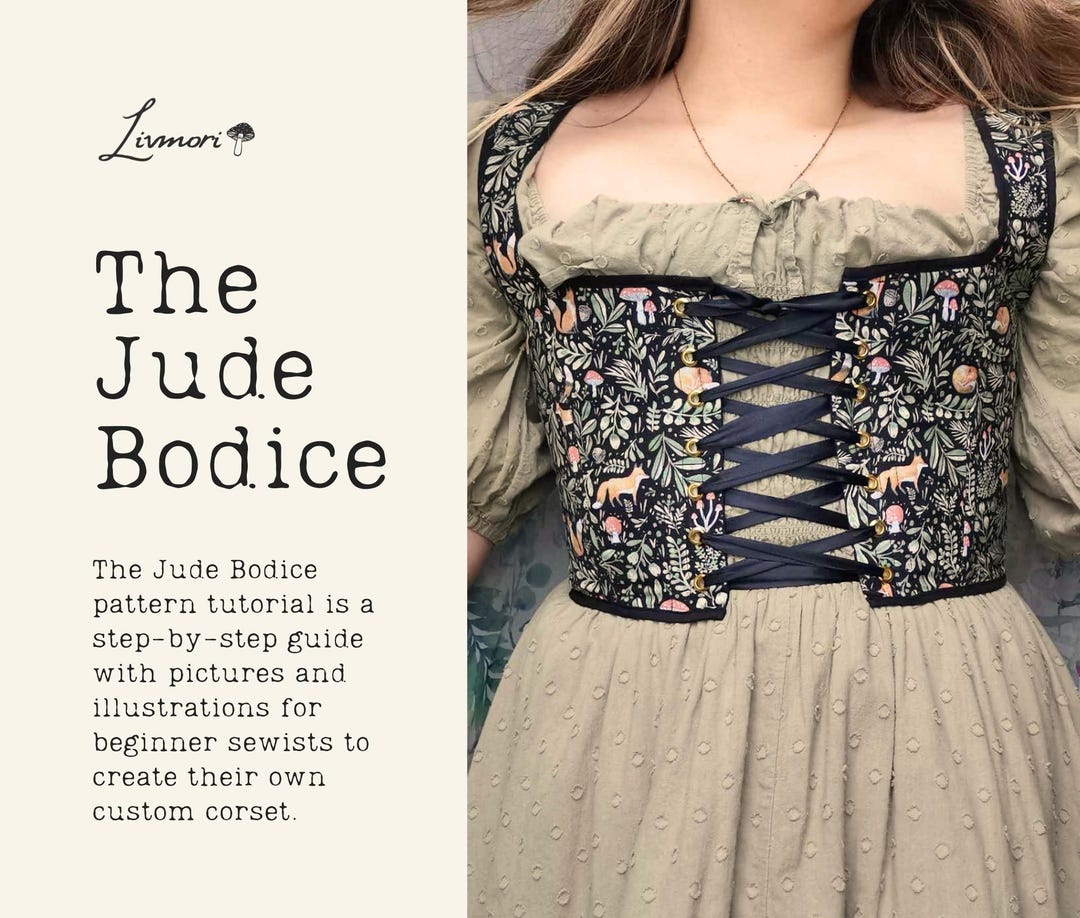 The Jude Bodice - Digital Sewing Pattern - Renaissance Corset Top ...