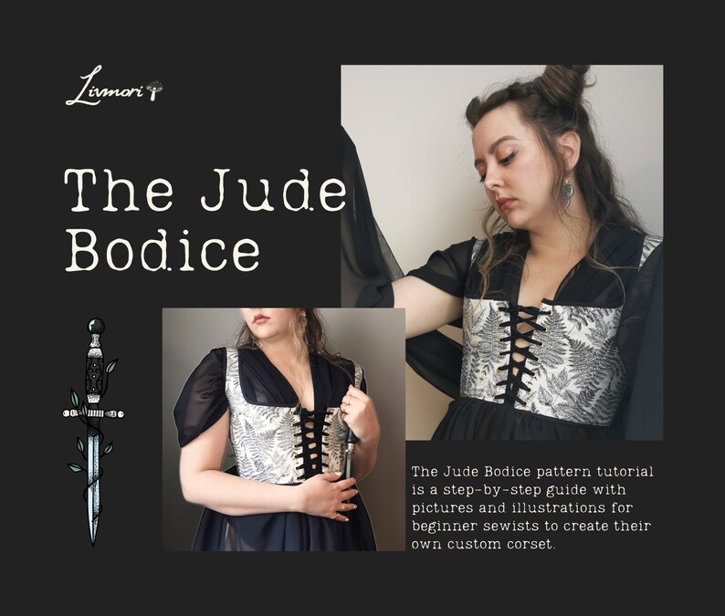 The Jude Bodice Digital Sewing Pattern Corset Top Livmori Atelier - Etsy