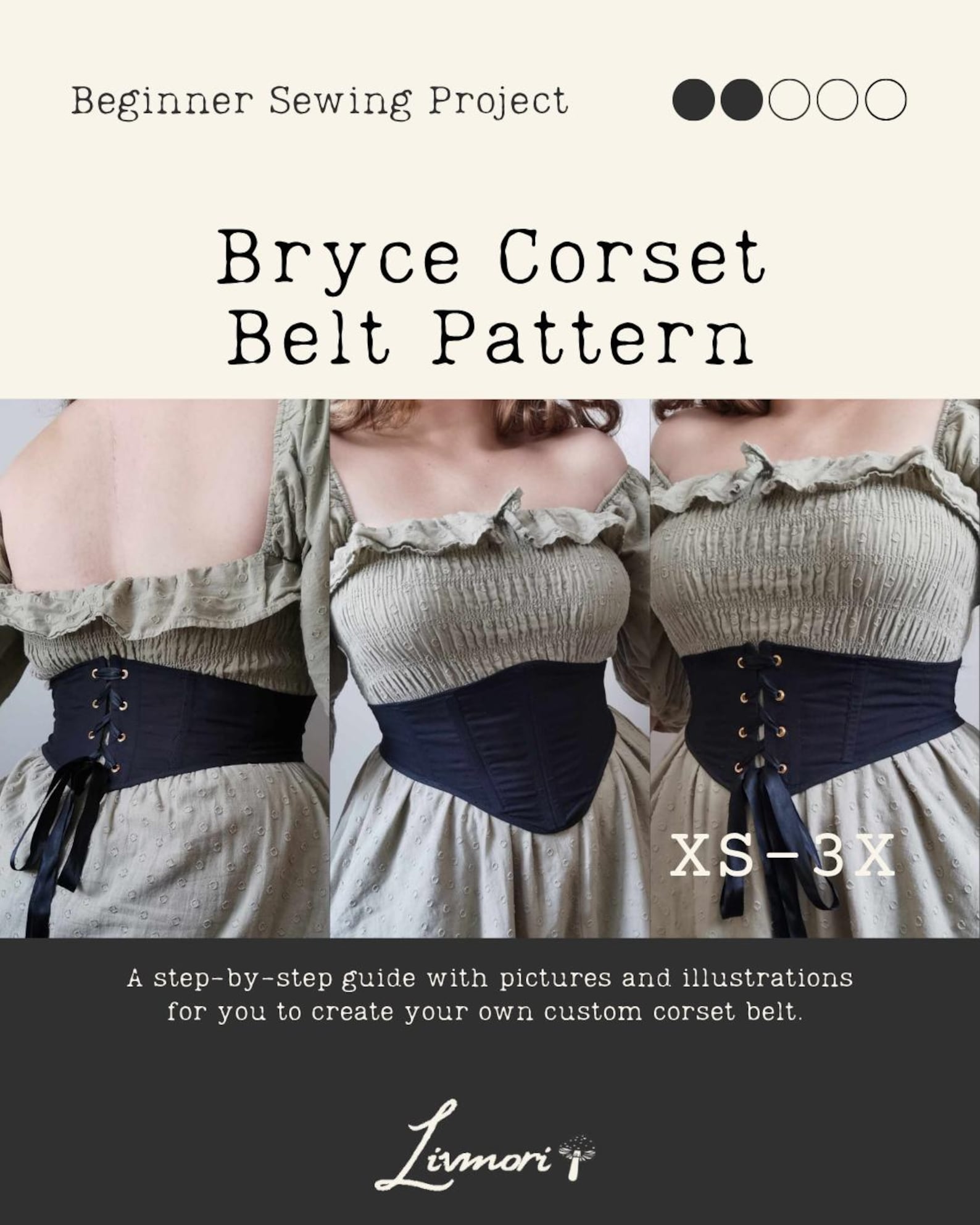 The Bryce Corset Belt- Digital Sewing Pattern - Corset Top - Livmori ...