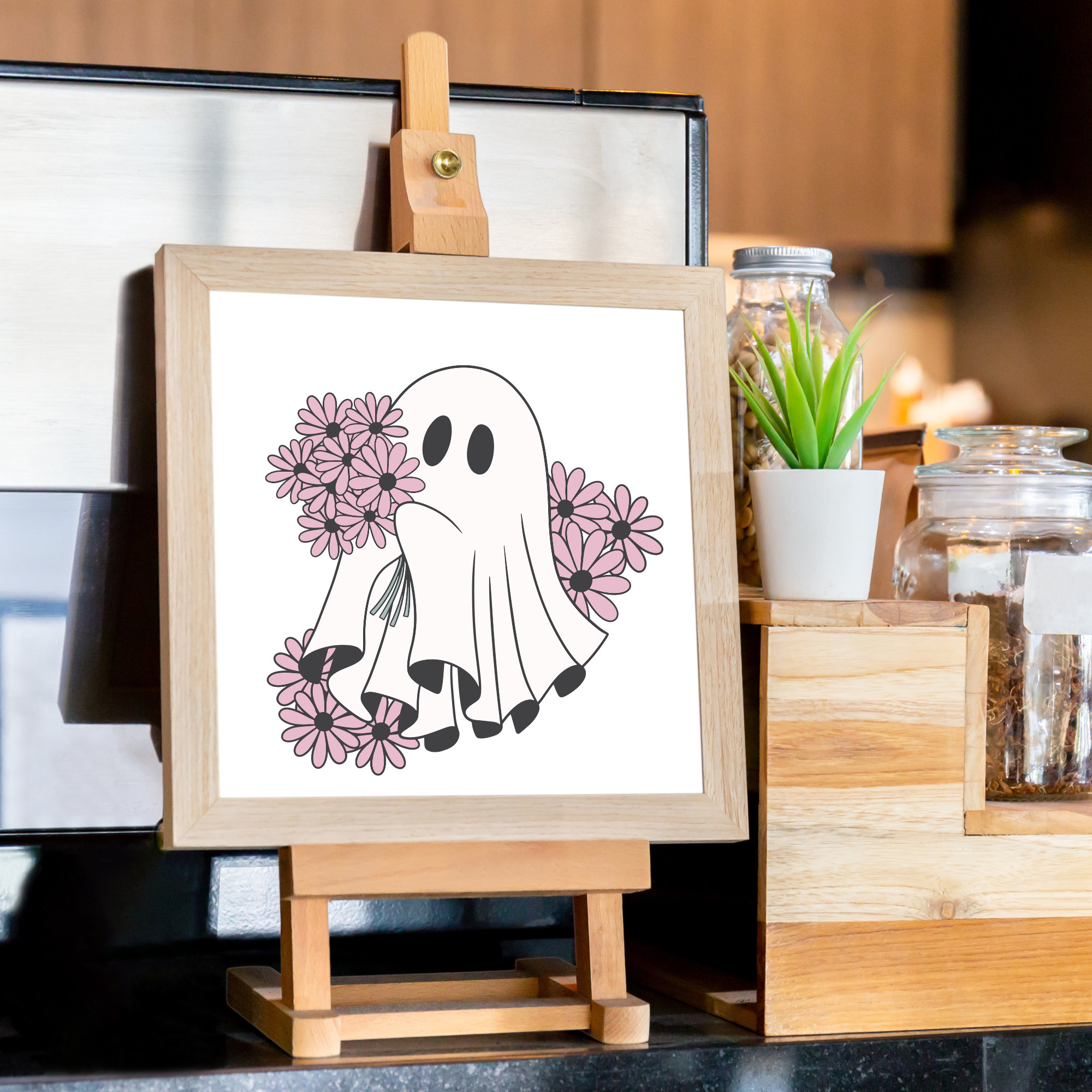Floral Ghost Svg, Floral Ghost Png, Halloween Ghost Png, Flower Ghost ...