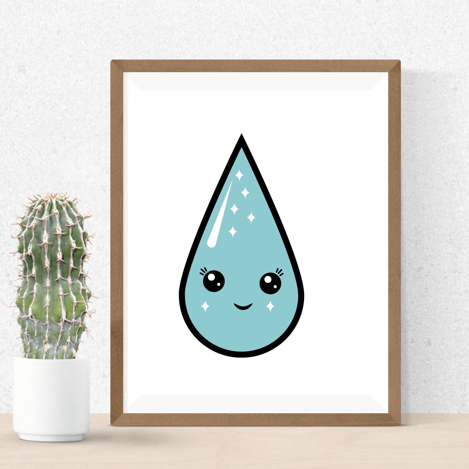 Blue Water Drop Cartoon\ Digital Clip Art Vector Graphic Illustrations ...