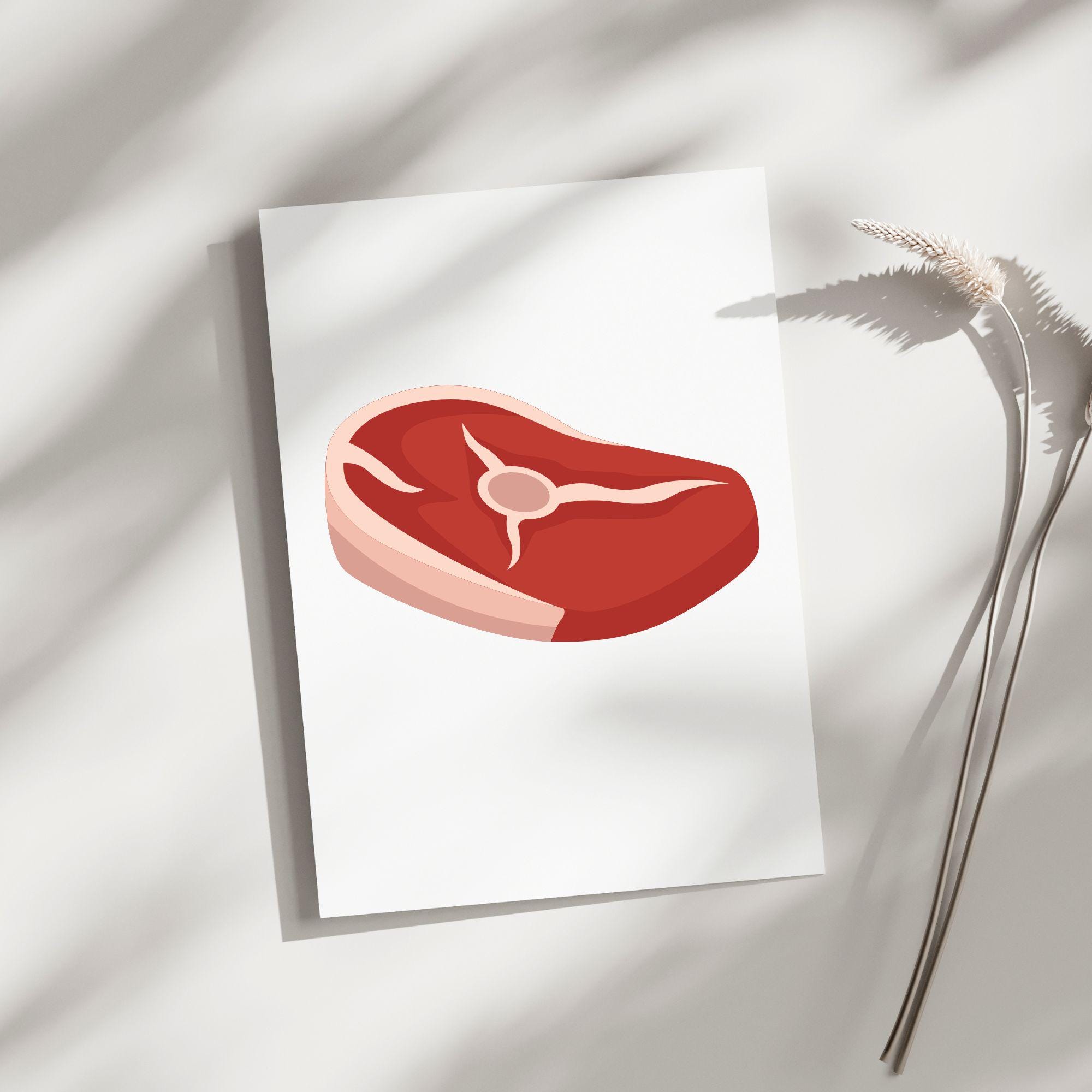 MEAT Digital Clipart, Meat Vector Clip Art, Meat Print, Meat Image ...