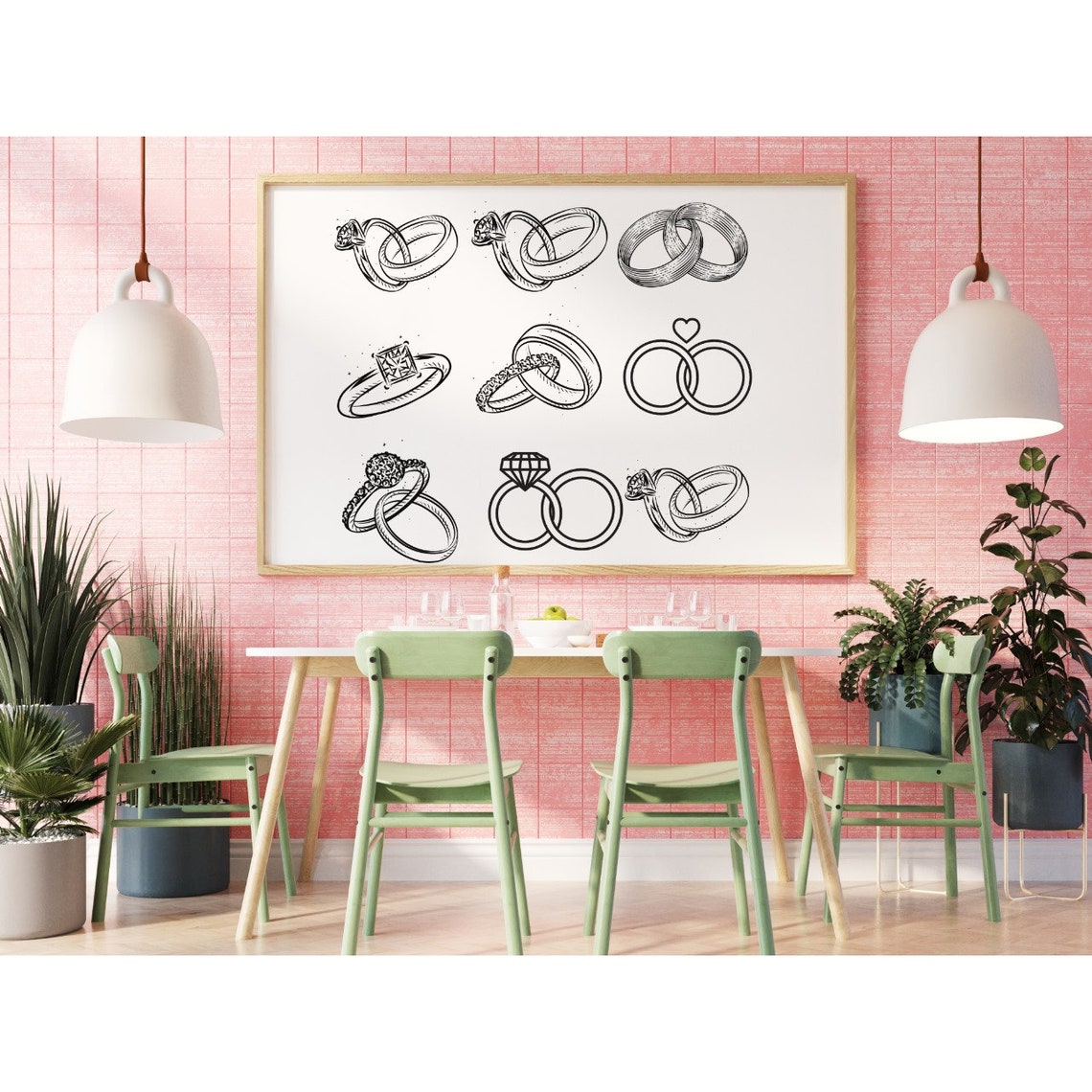 Marriage Rings Svg Bundle Ring Svg Wedding Svg Clipart Silhouette
