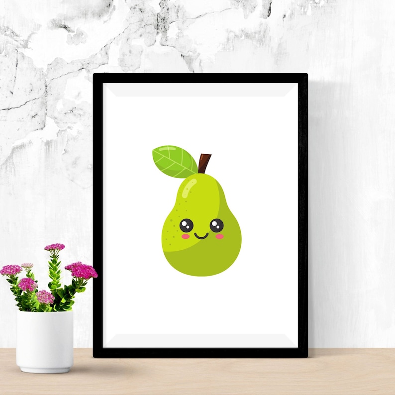 Kawaii FRUIT Clipart\ Pastel Colors Fruits\ Commercial Use\ Cute ...