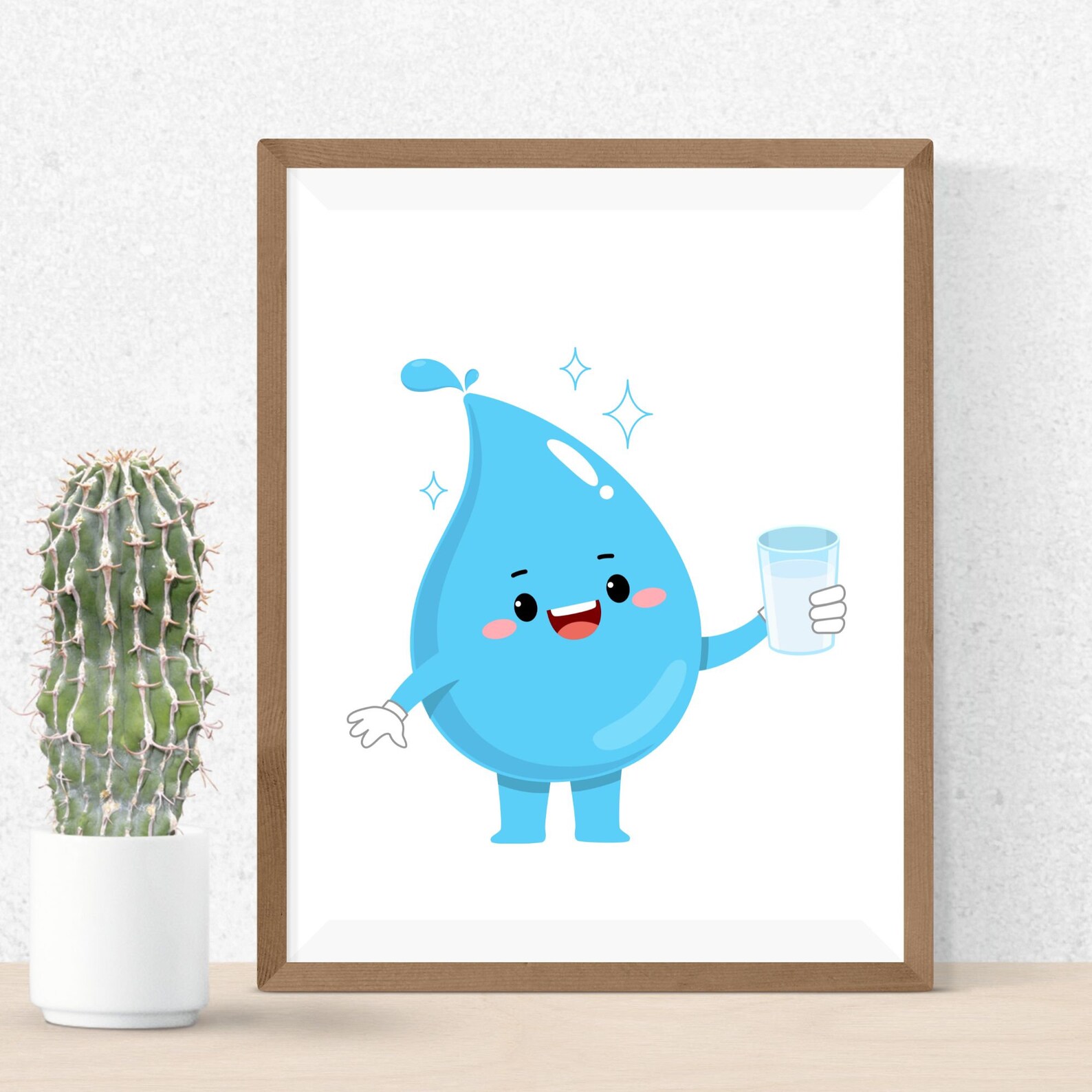Blue Water Drop Cartoon\ Digital Clip Art Vector Graphic Illustrations ...