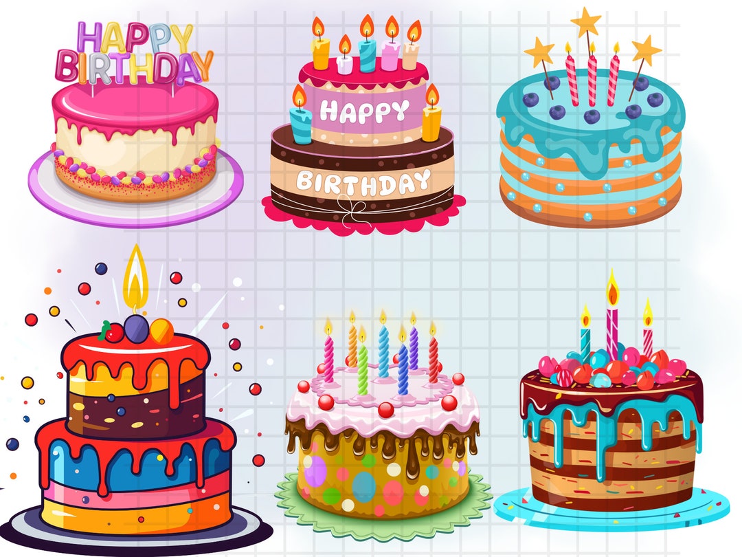 Birthday Cake Svg\ Png\ Birthday Cake Clipart\ Birthday Cake Cut Files ...