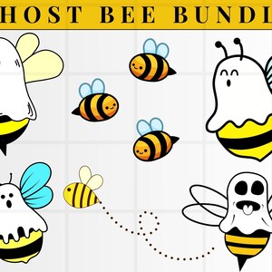 Boo Bees Svg, Witch Bee Svg, Ghost Bee, Cute Halloween Svg, Spooky Svg ...