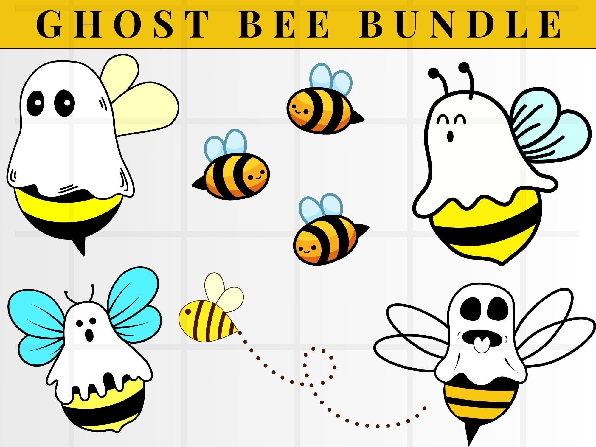 Boo Bees Svg, Witch Bee Svg, Ghost Bee, Cute Halloween Svg, Spooky Svg ...