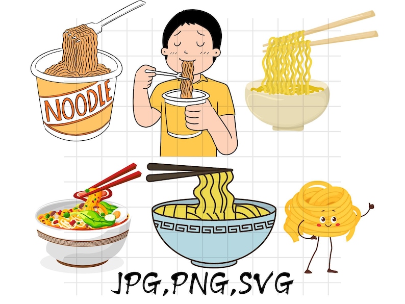 Cute Ramen Noodles Clipart\ Png Kawaii\ Noodles Chinese\ Food Clipart ...