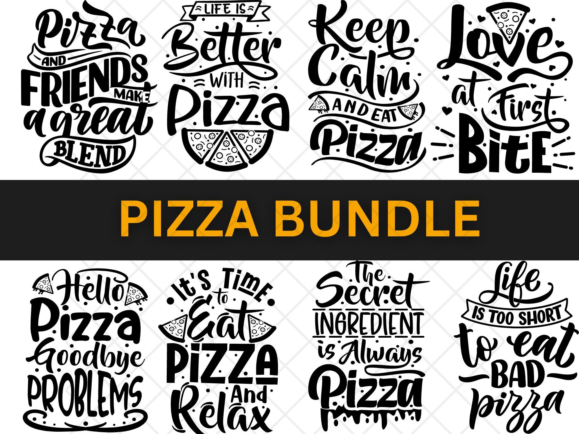 Pizza Svg Bundle\ Pizza Png Bundle\ Pizza Clipart Bundle\ Pizza ...