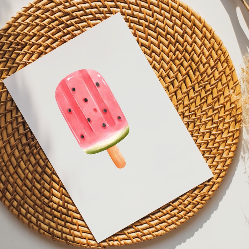 Watercolor Watermelon Clipart Watermelon Slices & Popsicle Clip Art ...